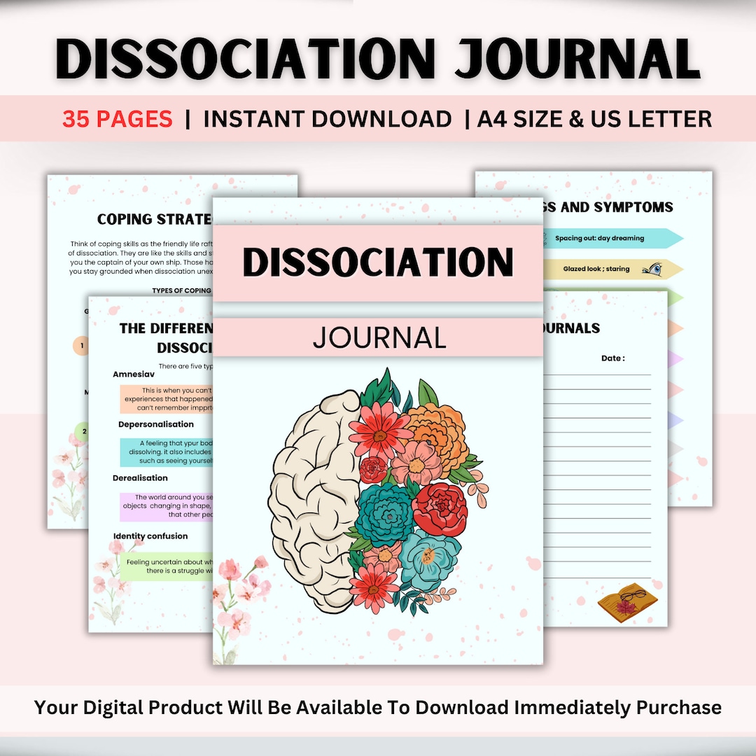 Dissociation Journal 35pages | Therapy Journal | Dissociation Conversation | Therapy | Journal ...