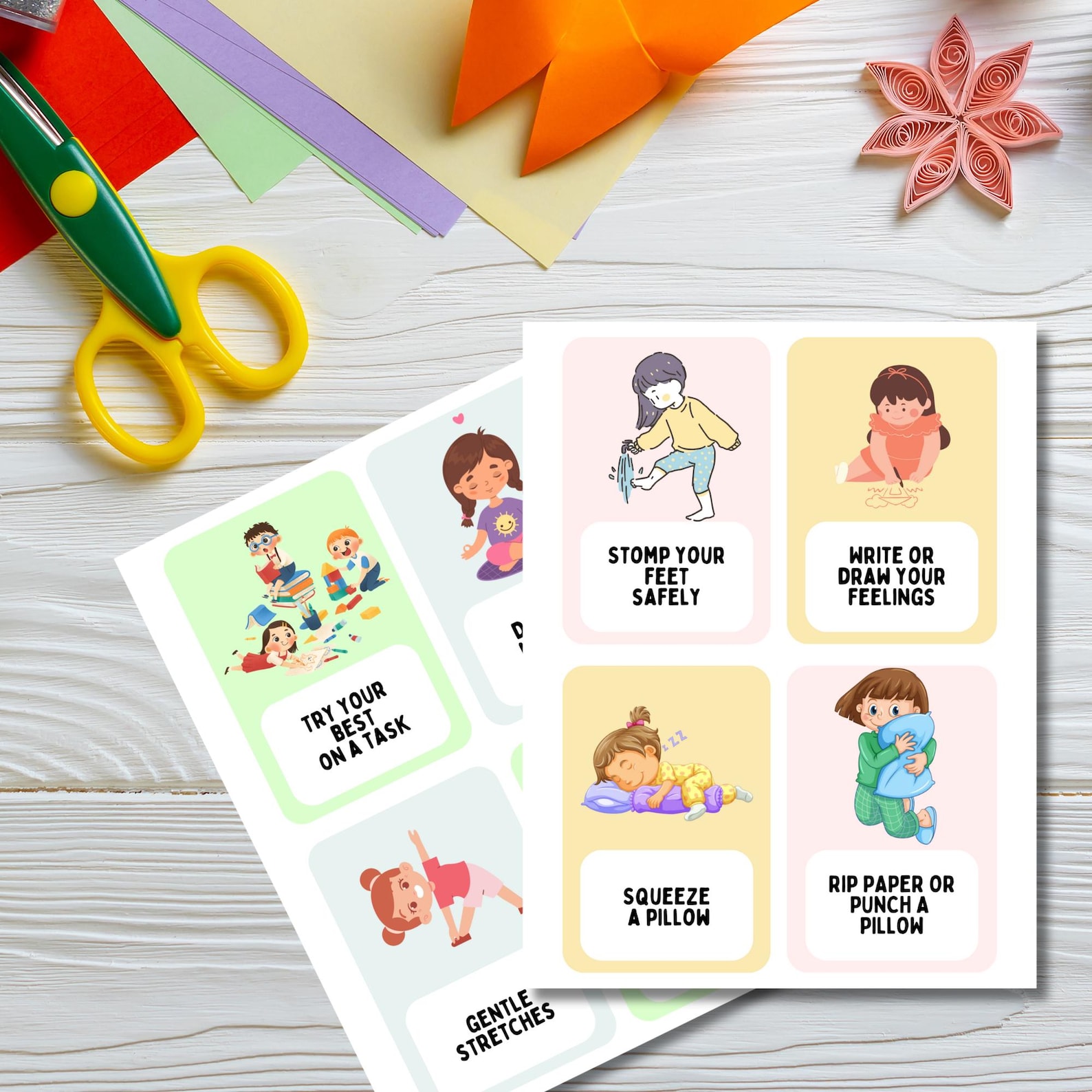 Self-regulation Toolkits, 40 Flashcard & Sel Worksheets for Kids ...