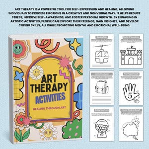 130+ Art Therapy Worksheets for Mental Health School, Self Esteem ...
