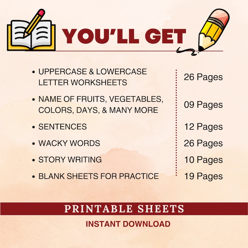 Cursive Handwriting Bundle 100 Pages | Handwriting Book | Practice ...