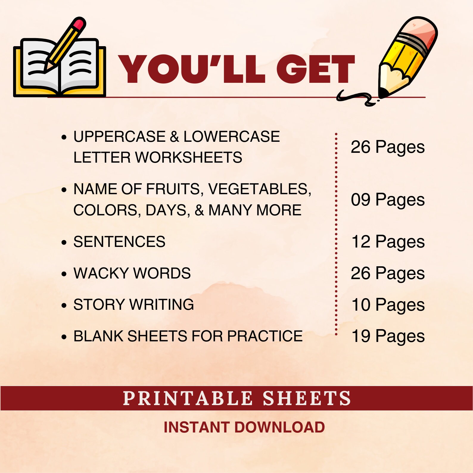 Cursive Handwriting Bundle 100 Pages | Handwriting Book | Practice ...