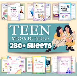 Teen Therapy Mega Bundle | Mental Health Tools | Therapy Worksheets ...