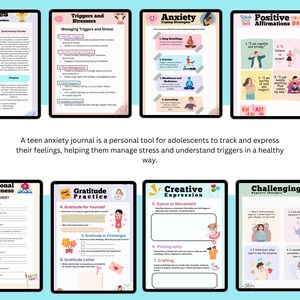 Teen Anxiety Journal Bundle | Self-care Journal | Journaling for Teens ...