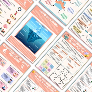 Depression Coping Skills Handout Bundle for Kids & Teens (10pages ...