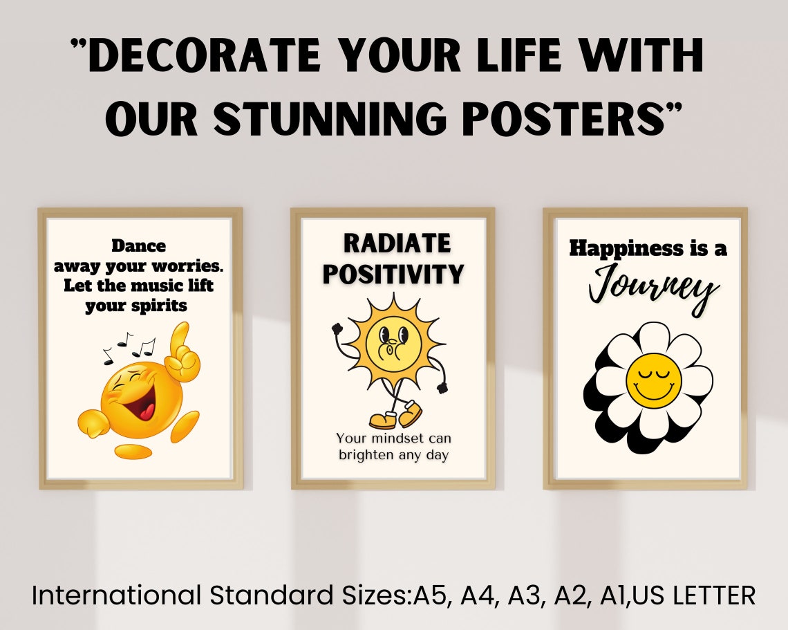 Retro Mental Health Posters Set of 50 Prints therapy Counseling Office ...