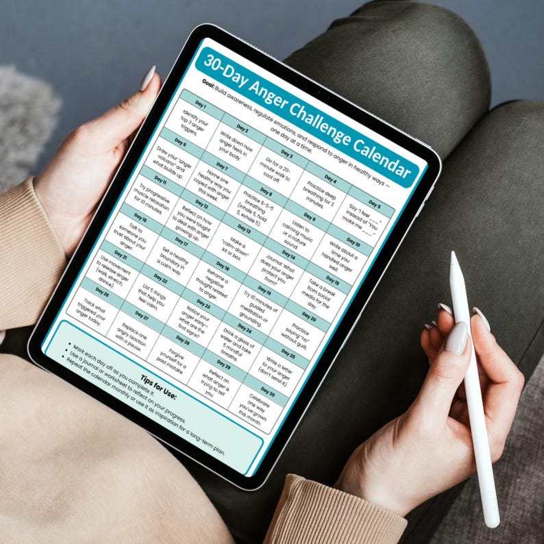 Anger Management Workbook for Teens & Adults | 85+ Page Printable ...