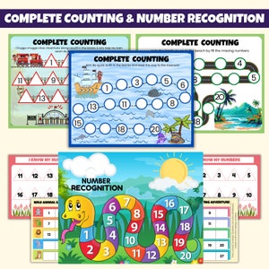 Preschool Number Learning Binder | Kindergarten Worksheets | Pre-k ...