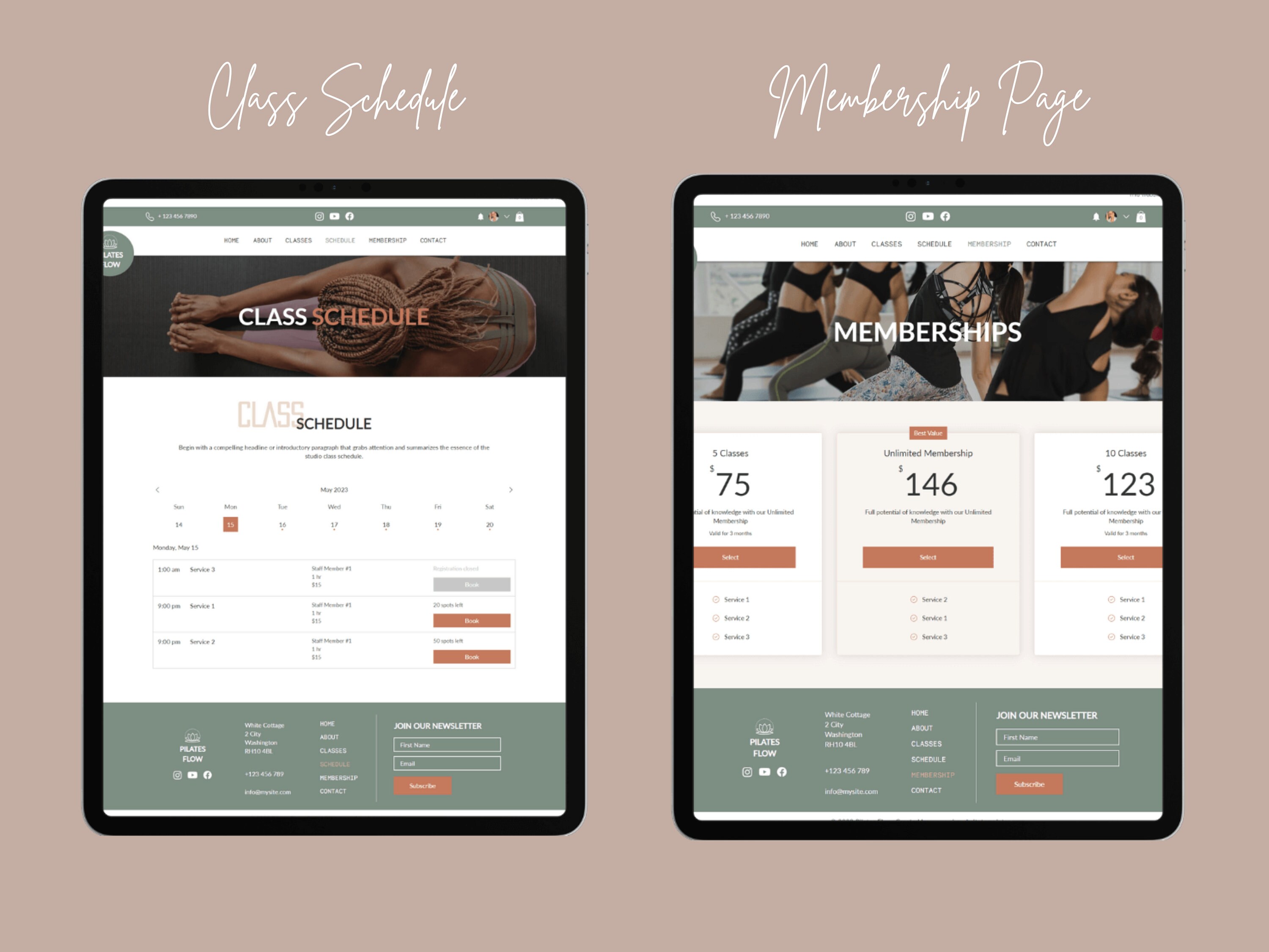 Pilates Flow Wix Website Template: SEO Optimized, Mobile Responsive - Etsy