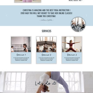 Yoga Website Template Coach Wix Website Template Modern Website Wix ...