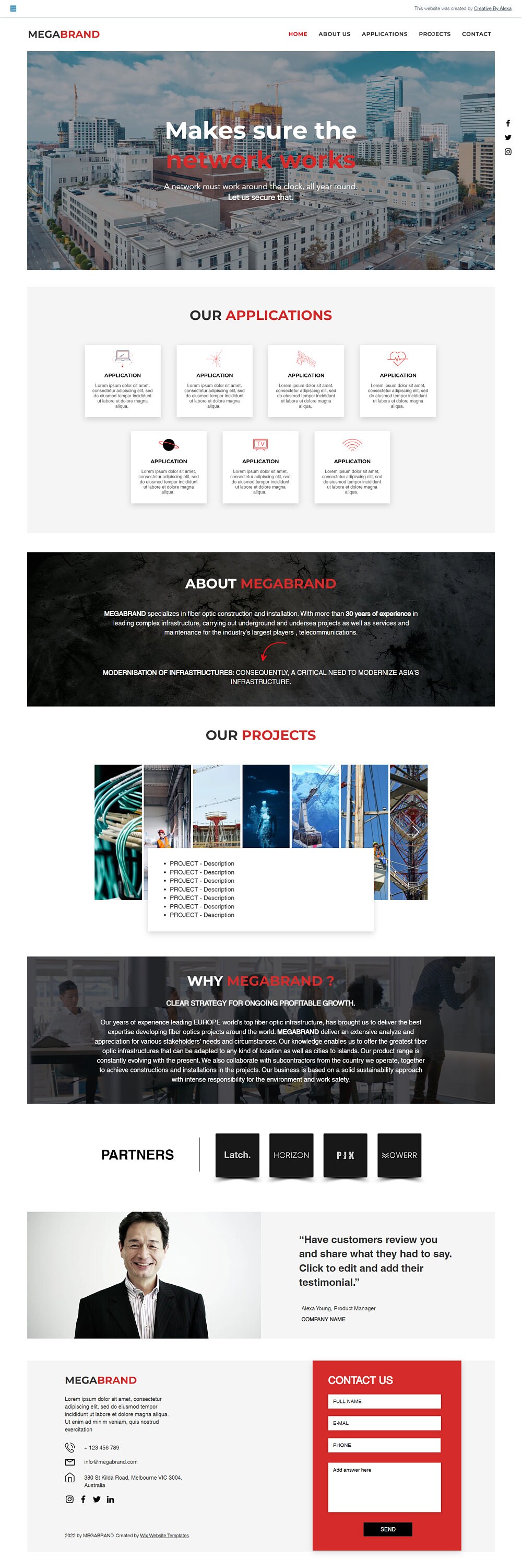 Professional Wix One Page Design Template for Small Businesses - SEO ...