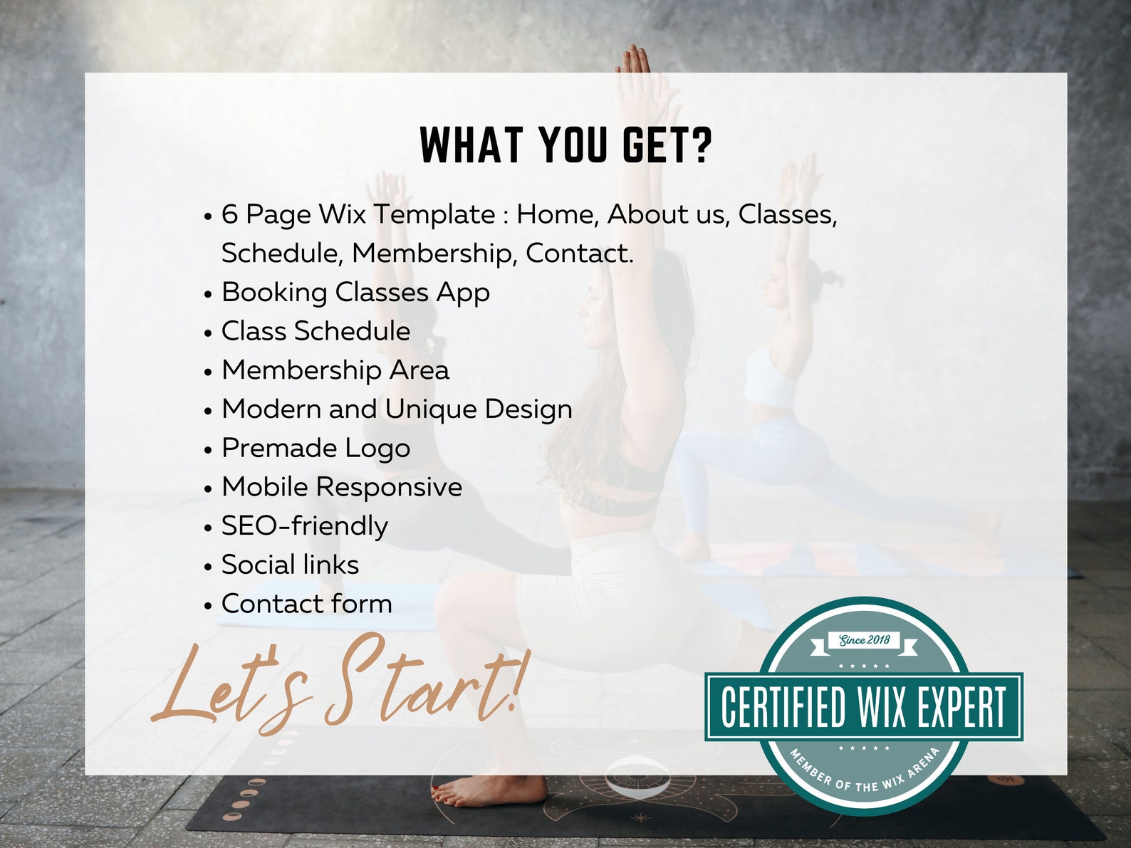 Wix Website Template | Yoga & Fitness Studio Design, SEO Optimized Wix ...