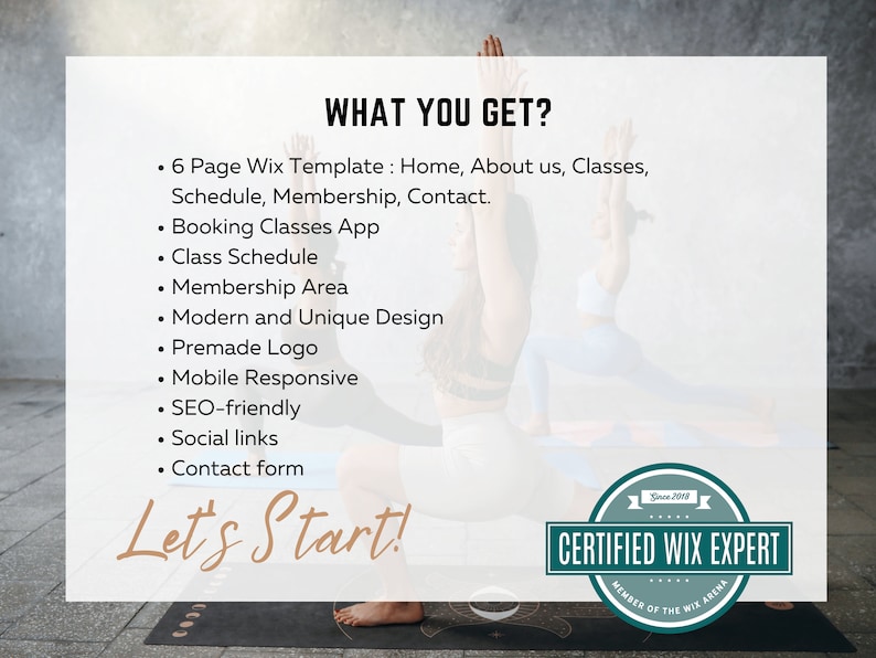 Wix Website Template | Yoga & Fitness Studio Design, SEO Optimized Wix ...