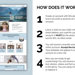 Yoga Website Template Coach Wix Website Template Modern - Etsy