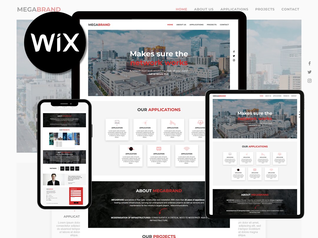 Wix Business Website Template | One Page, SEO Friendly, Mobile ...
