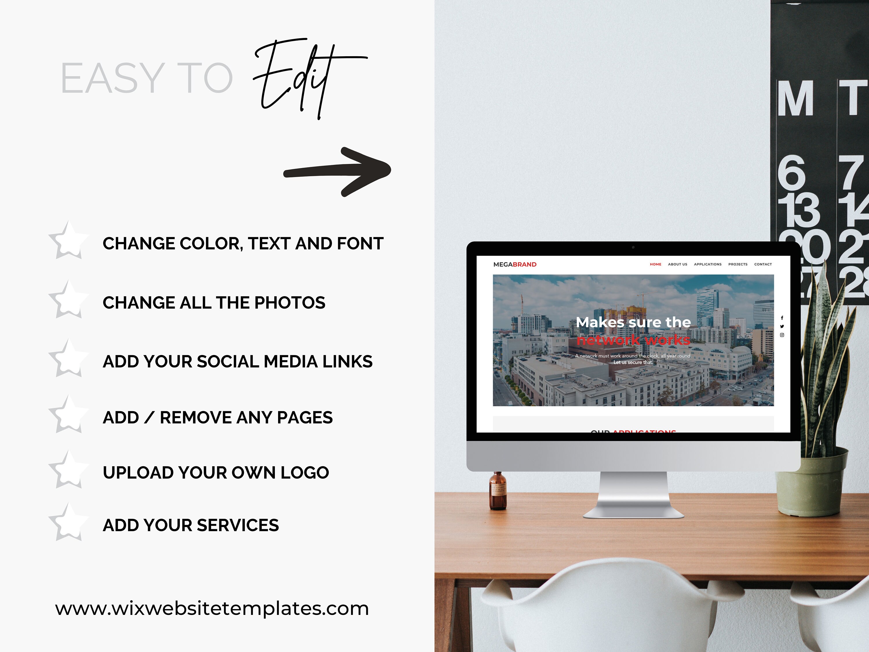 Wix Business Website Template | One Page, SEO Friendly, Mobile ...