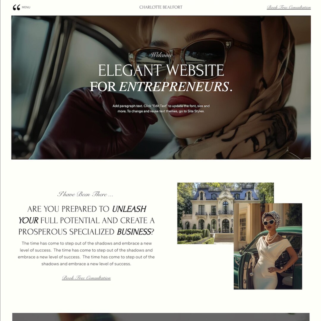 Elegant Wix Studio Website Template for Old Money Business ...