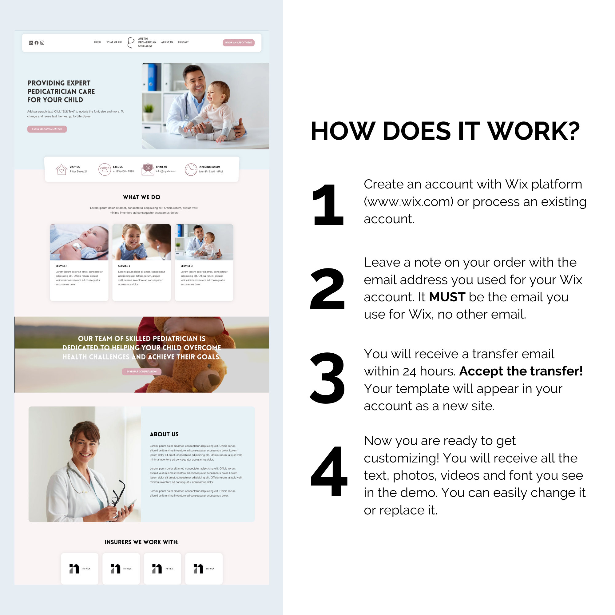 Professional Medical Website Template for Wix Studio - Modern ...