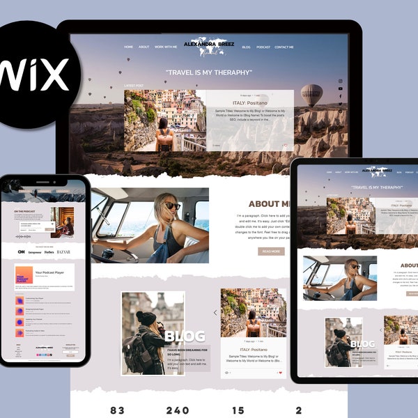 Wix Mobile Website Template - Etsy