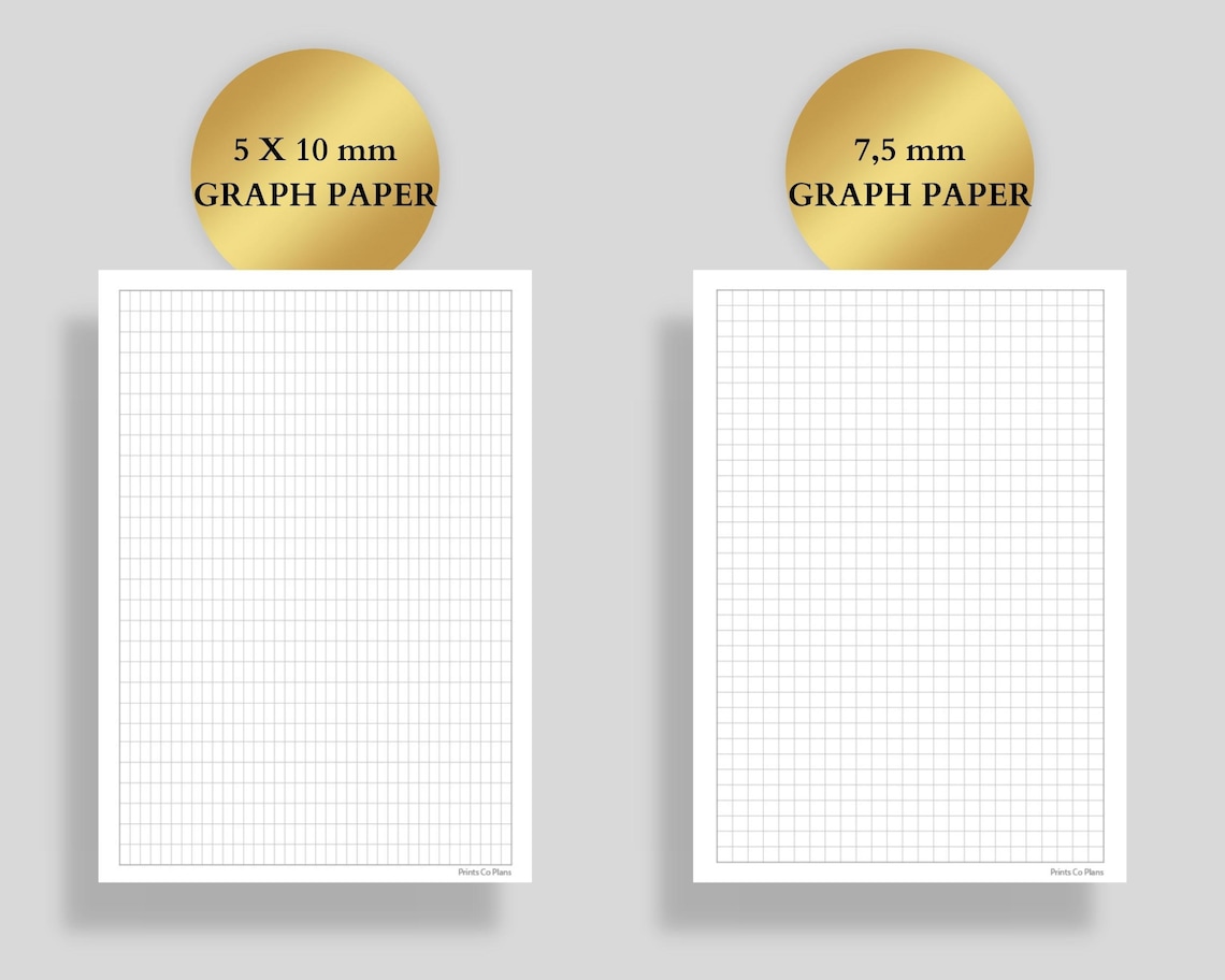 Printable Graph Paper Bundle / Graph Grid Paper / A5 Graph Paper / A4 ...