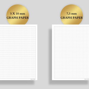 Printable Graph Paper Bundle / Graph Grid Paper / A5 Graph Paper / A4 ...