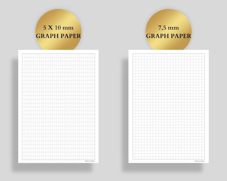 Printable Graph Paper Bundle / Graph Grid Paper / A5 Graph Paper / A4 ...
