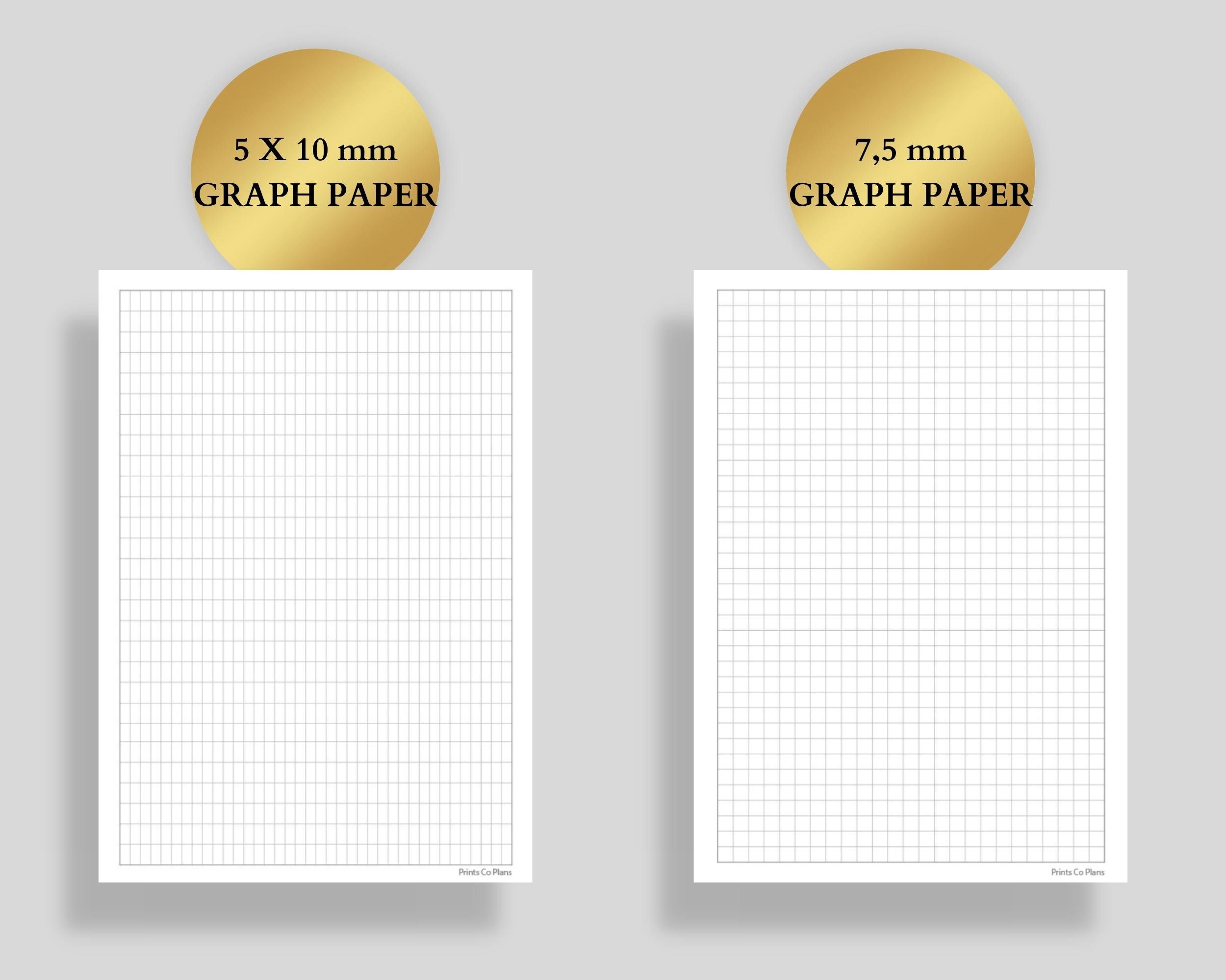 Printable Graph Paper Bundle Graph Grid Paper A5 Graph Paper A4