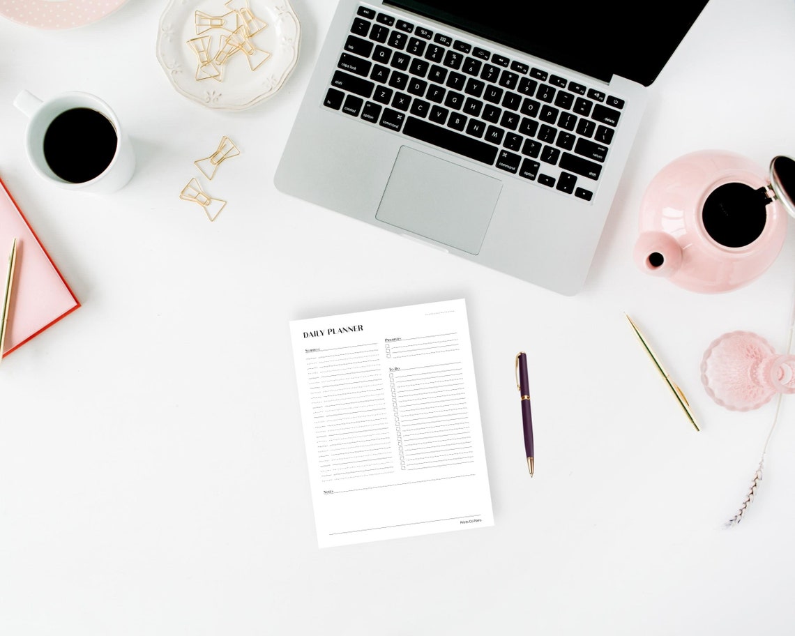 Basic Daily Planner Printable / Minimalist Daily Planner / Printable ...