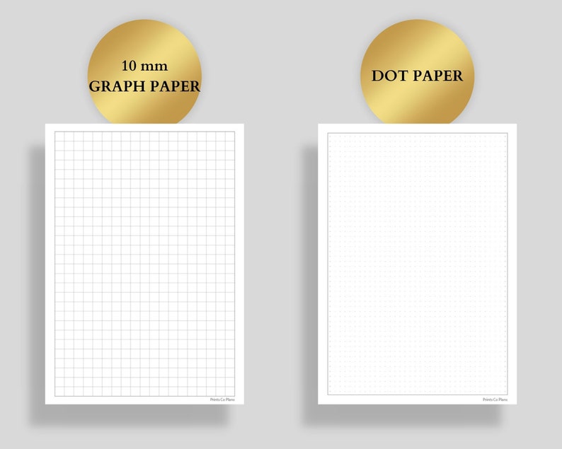Printable Graph Paper Bundle / Graph Grid Paper / A5 Graph Paper / A4 ...