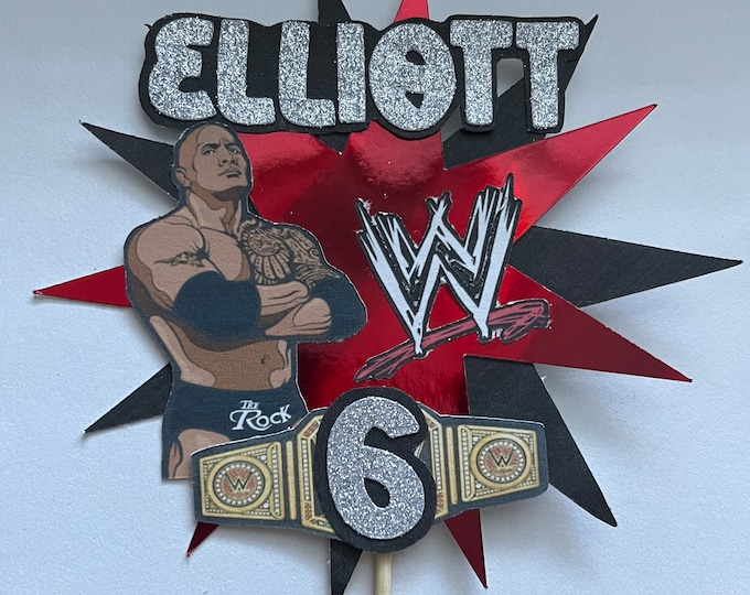 Wrestling Cake Topper - Etsy