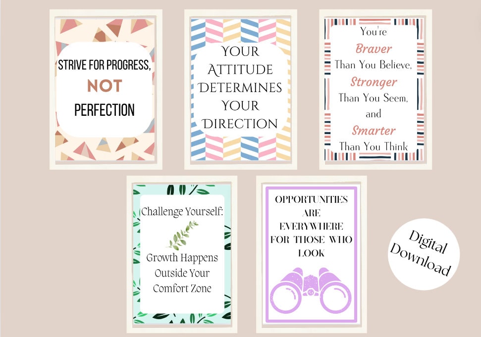 10 Motivational Classroom Posters. Digital Download Posters for ...