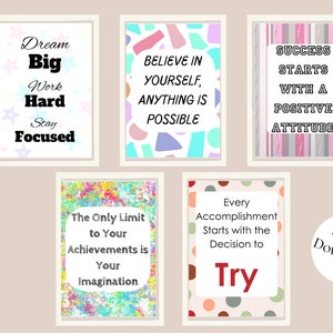 10 Motivational Classroom Posters. Digital Download Posters for ...