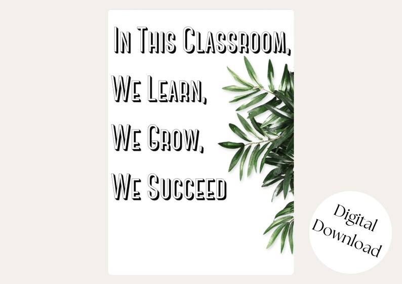 Motivational Classroom Poster Bundle, 8 Nature Themed Inspirational ...