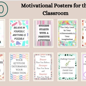 10 Motivational Classroom Posters. Digital Download Posters for ...