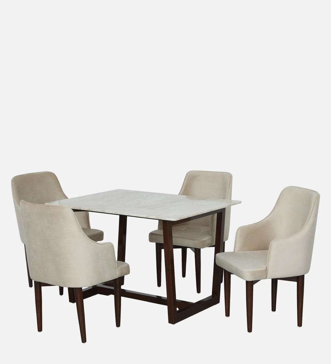 Dyna Solid Wood 4 Seater Dining Set in Natural Teak Finish by - Etsy