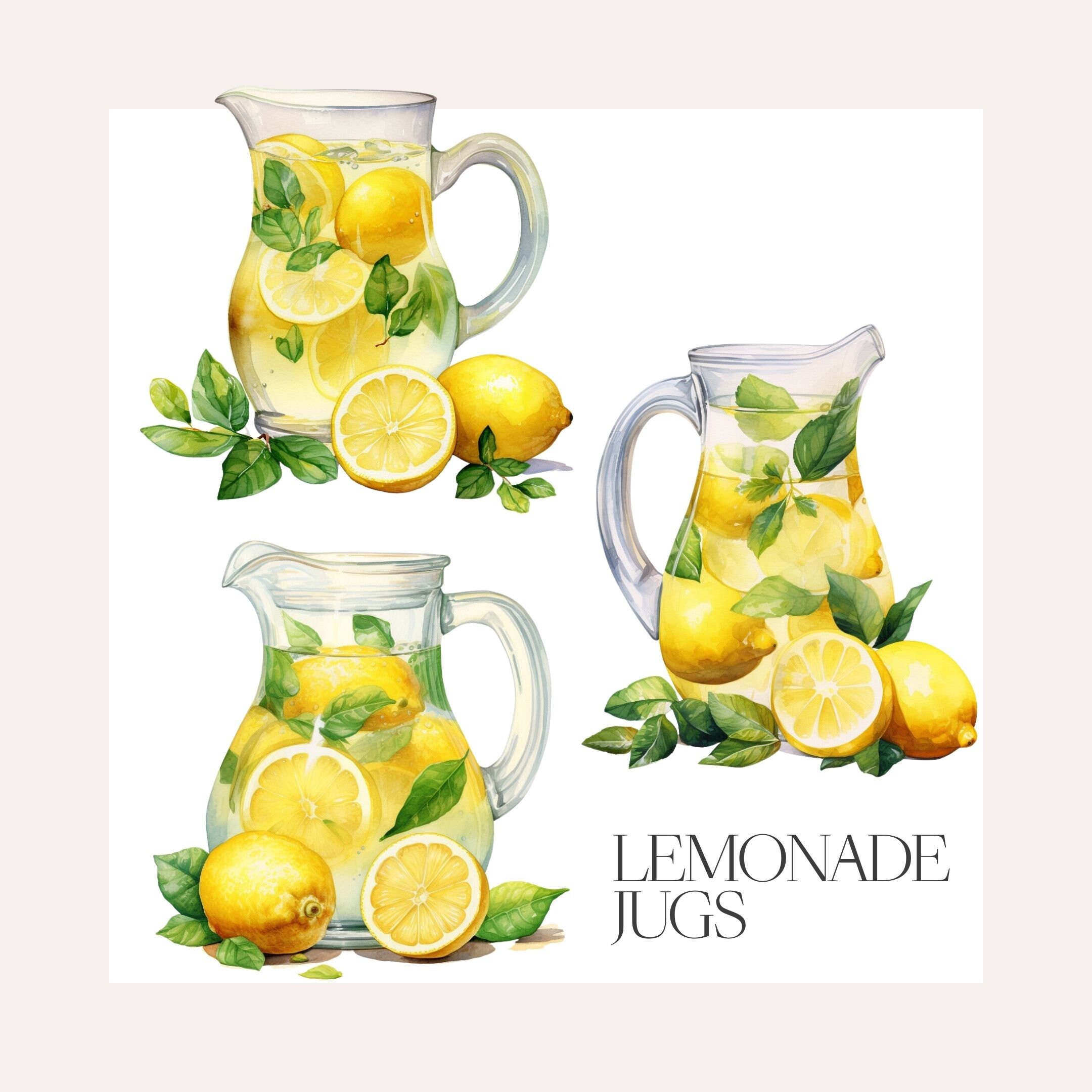 Watercolor Lemon Clipart Watercolor Lemons Png Lemon Twig - Etsy