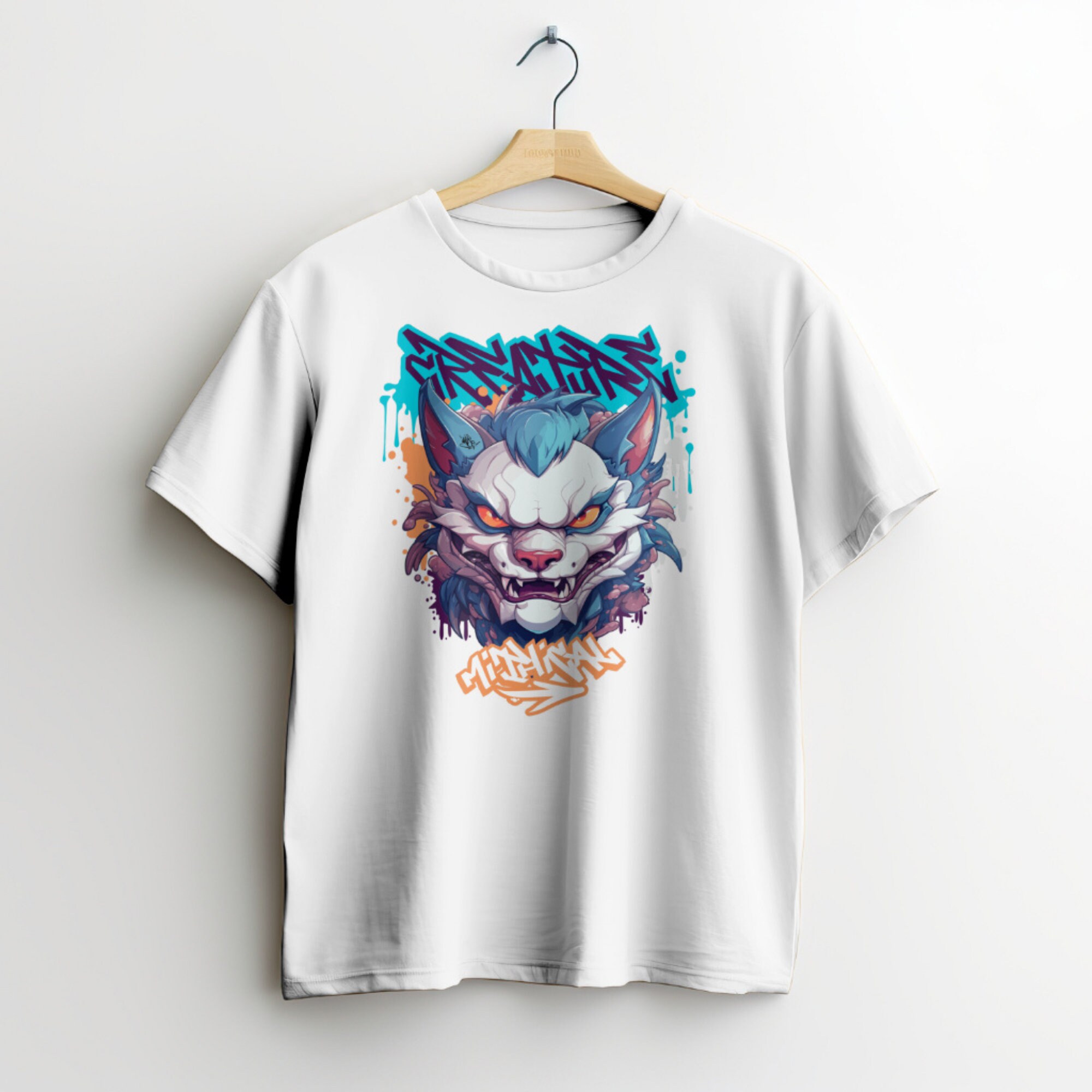 Urban Sublimation Design,animal Clipart With Splashes of Color ...