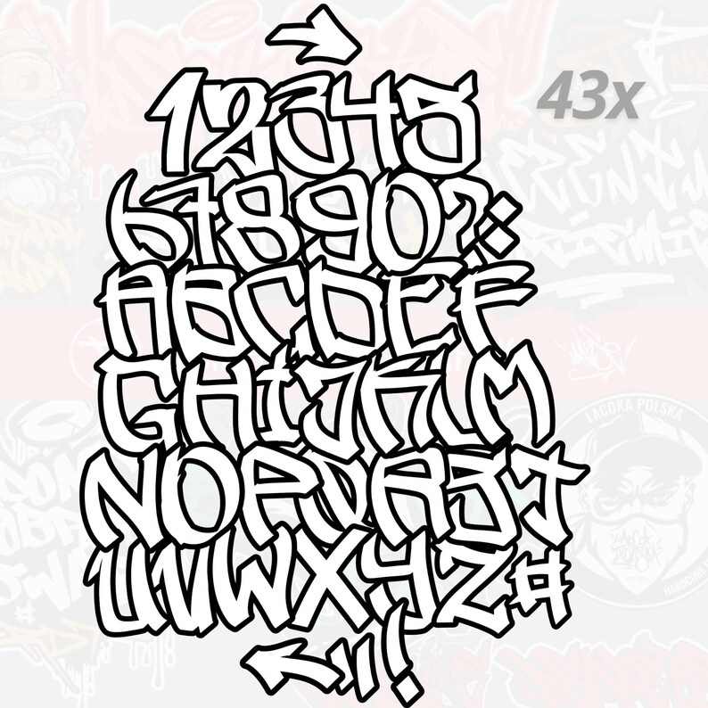 Fat Outline Graffiti–graffiti Brush Set for Procreate (47 Brushes ...