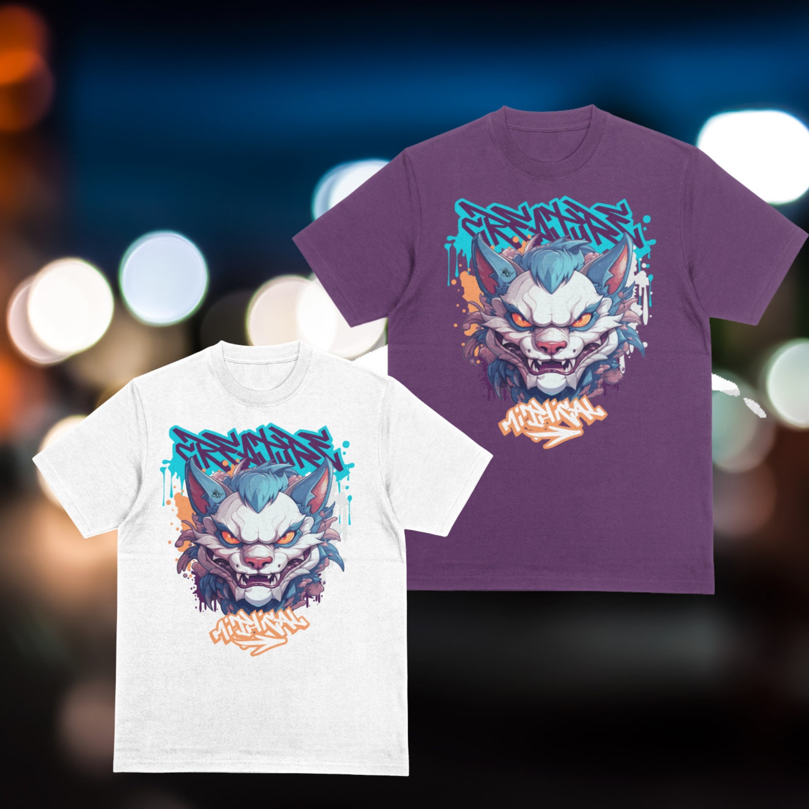 Urban Sublimation Design,animal Clipart With Splashes of Color ...