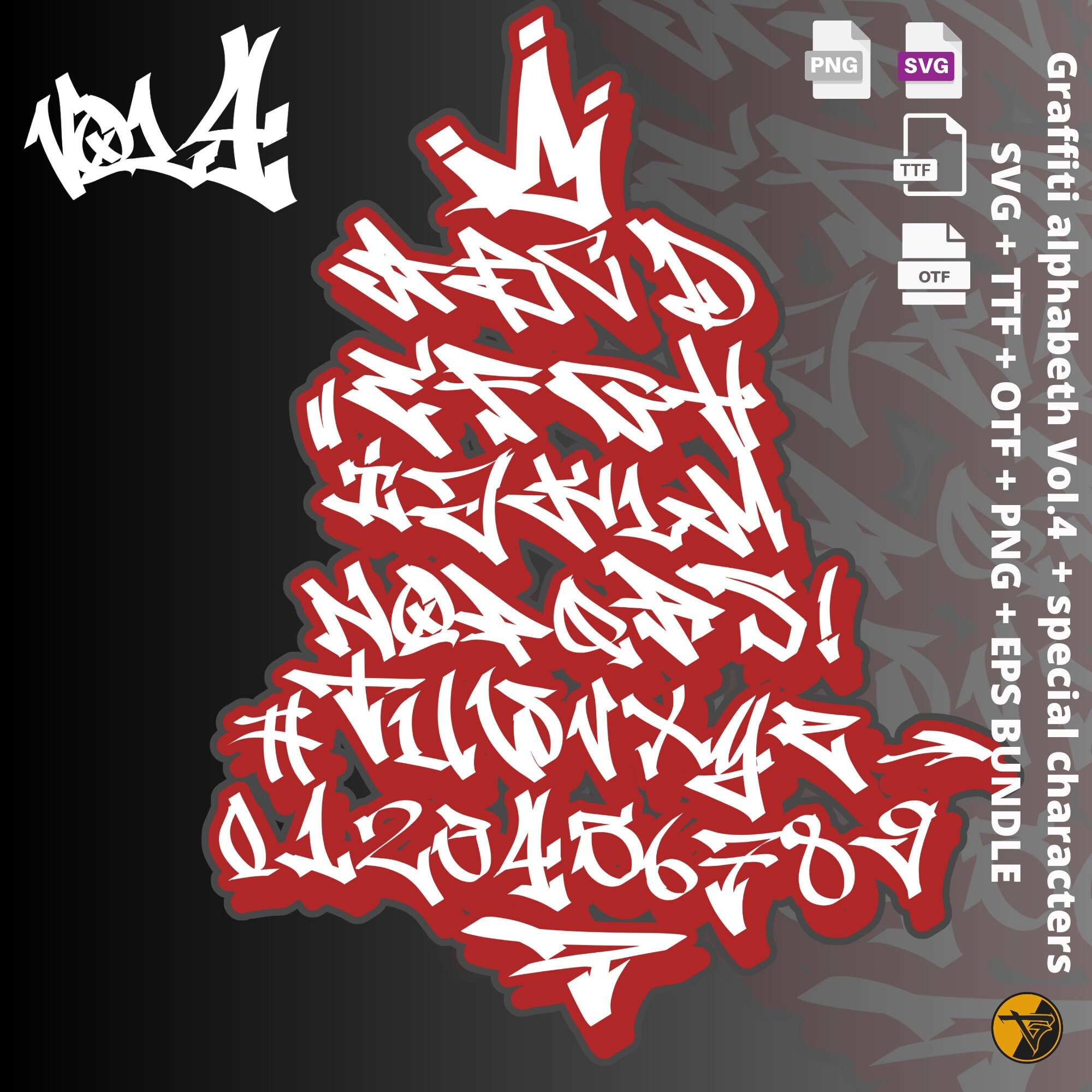 Graffiti Alphabet Svg/ttf/png,letters,urban Font,fonts Bundle,digital ...