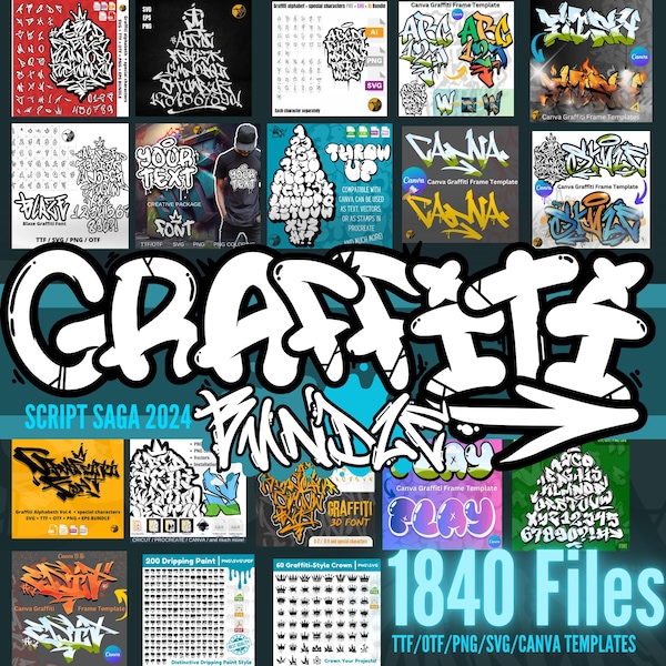 Drip Graffiti Font - Etsy UK