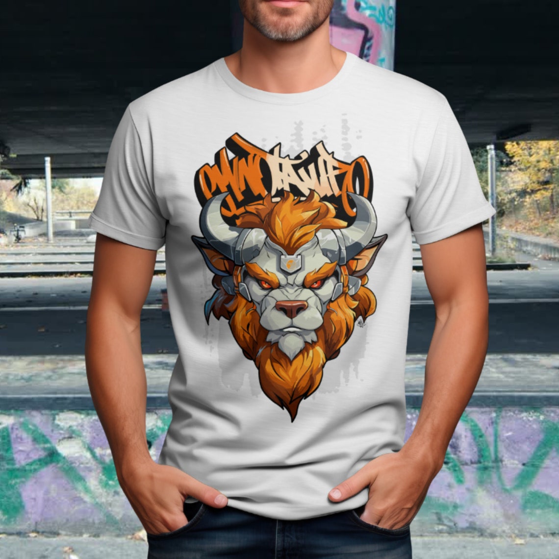 Graffiti Minotaur PNG, Urban Sublimation Design (digital DTF File) - Etsy