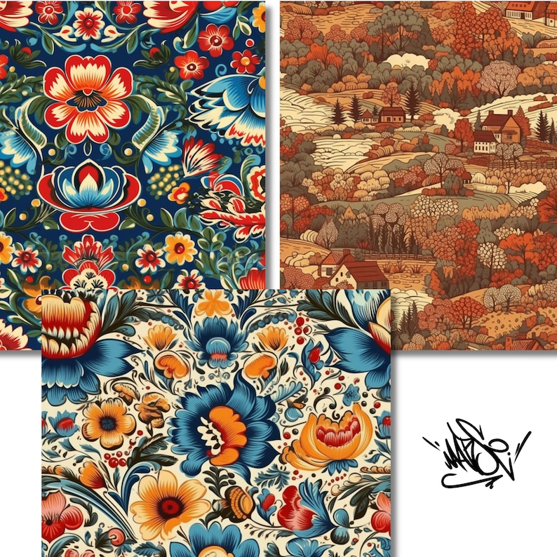 Pattern Tile Poland Culture Slavic 110 Background, Digital Paper ...