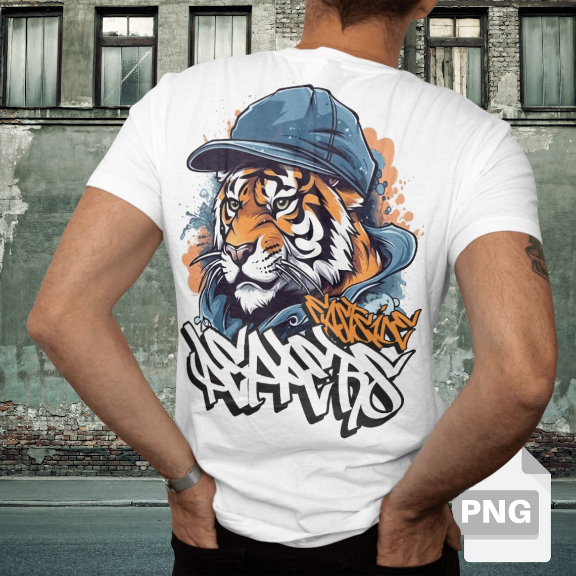 Urban Sublimation Design,animal Clipart With Splashes of Color,streetwear Graffiti Tiger Png ...