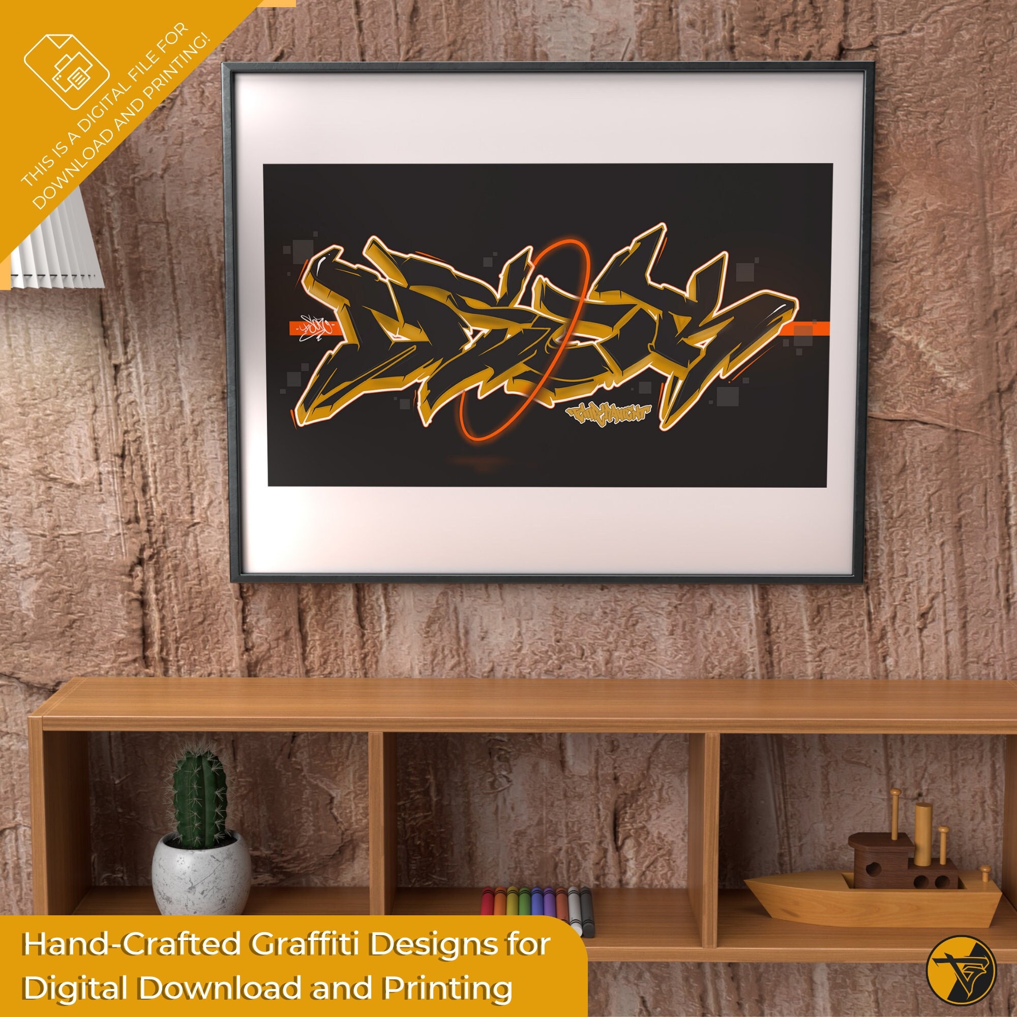 Hand-crafted Graffiti Designs for Digital Download and Printing Art ...