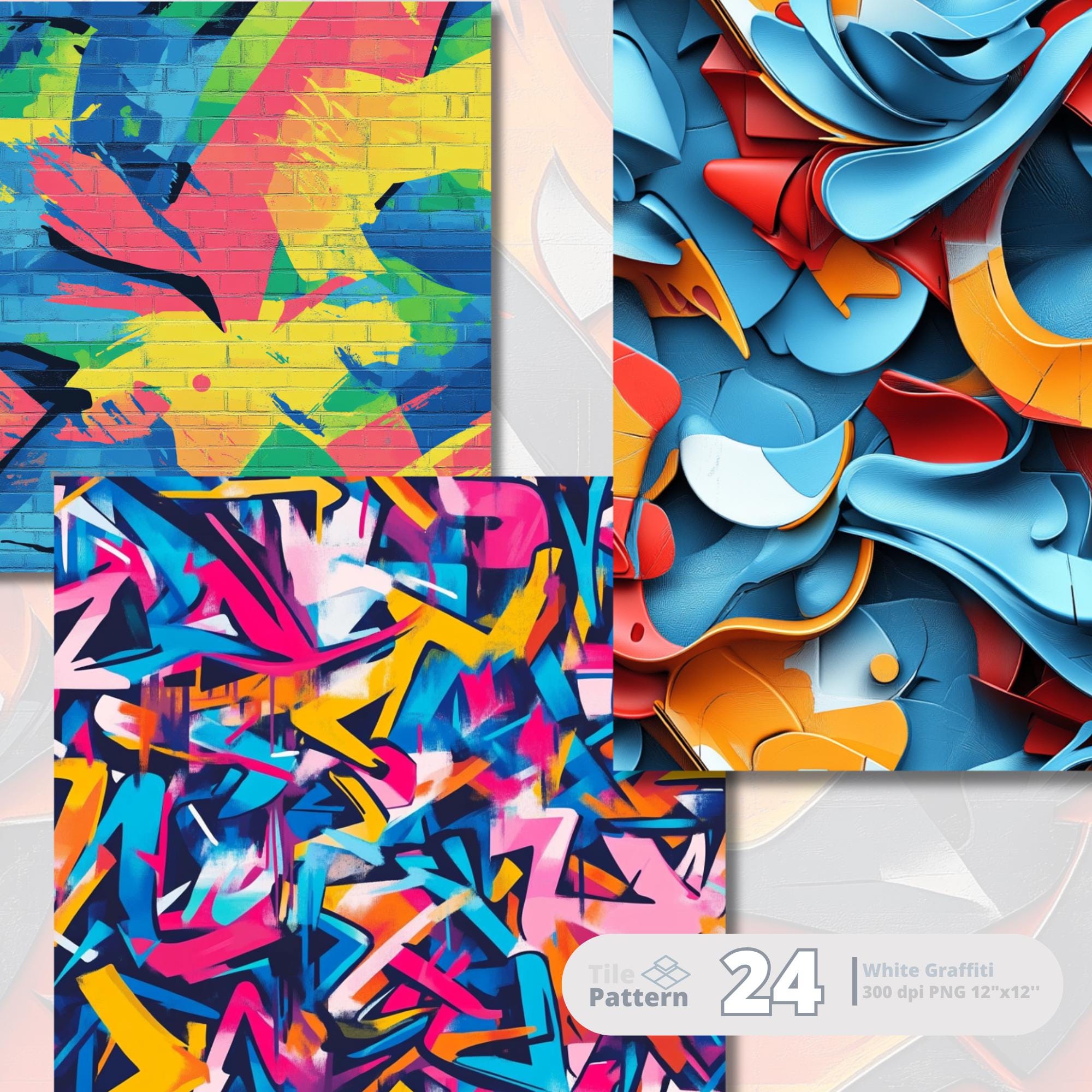 30 Seamless Color Mix 1 Pattern Tiles PNG High-resolution 12x12 Digital ...