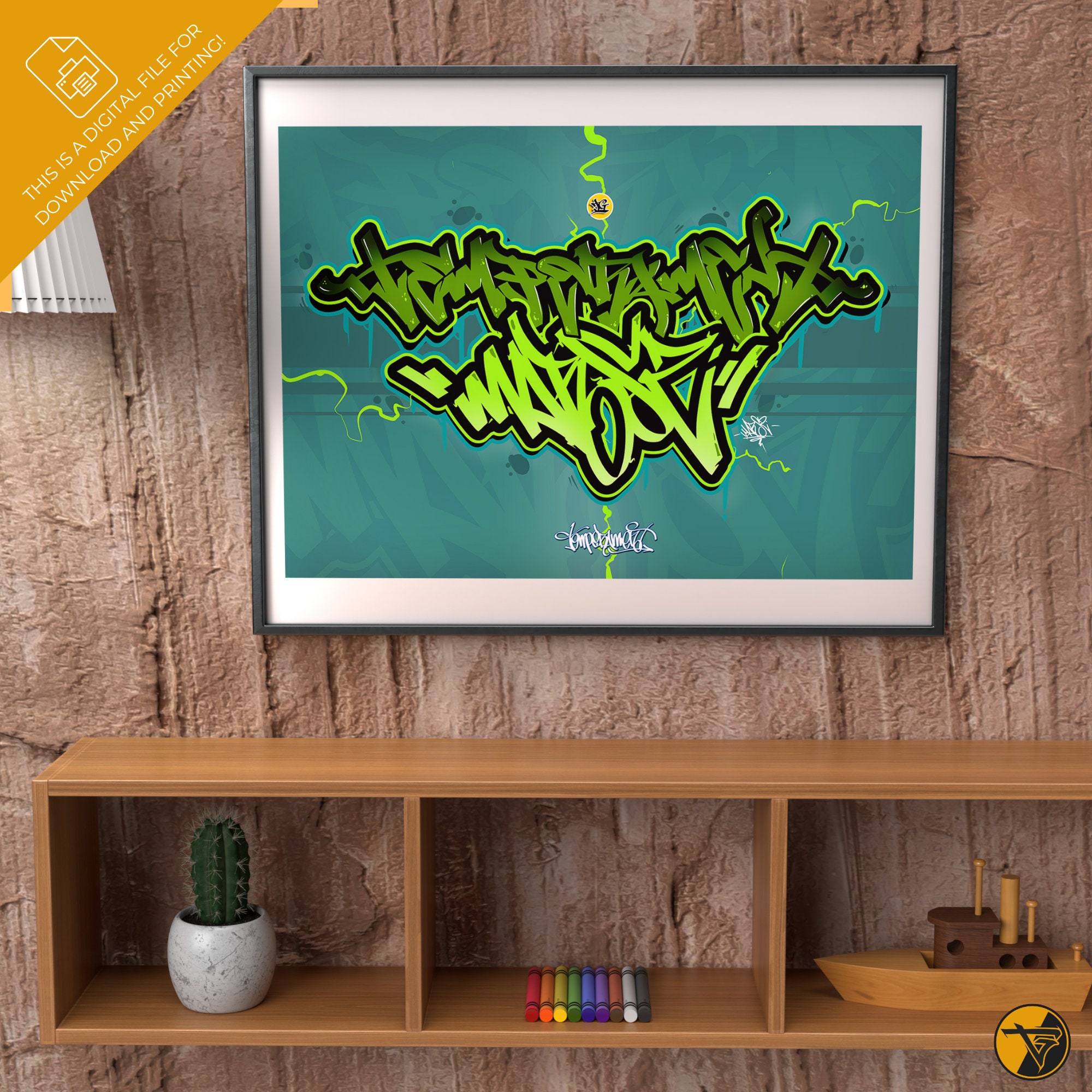 Hand-crafted Graffiti Designs for Digital Download and Printing Art ...