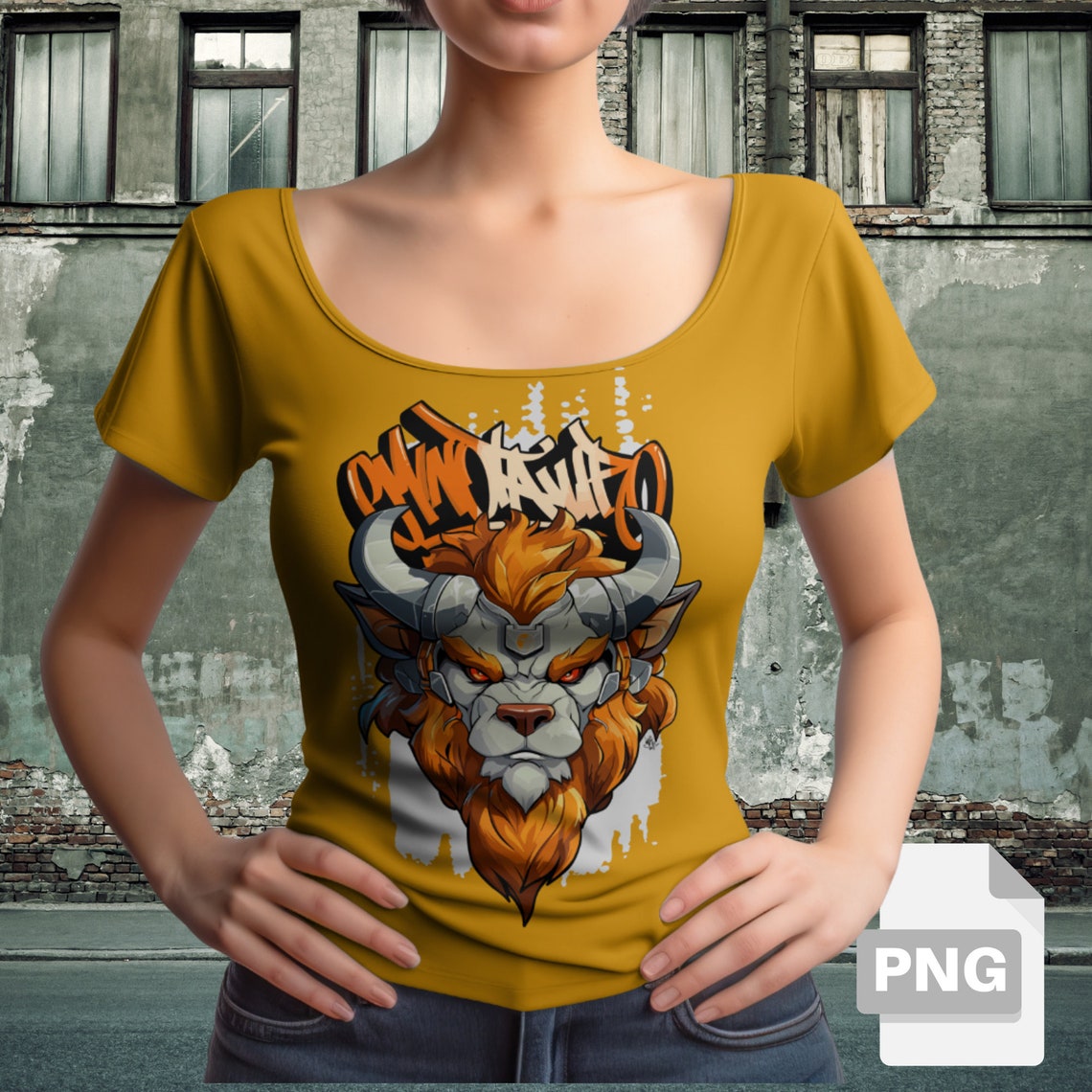 Graffiti Minotaur PNG, Urban Sublimation Design (digital DTF File) - Etsy