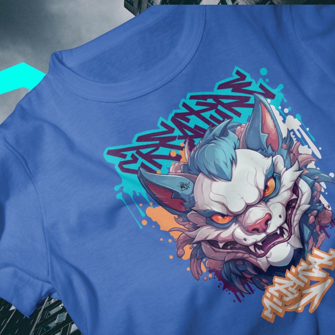 Urban Sublimation Design,animal Clipart With Splashes of Color ...