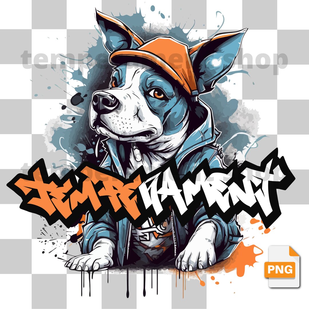 Urban Sublimation Design,animal Clipart With Splashes of Color ...