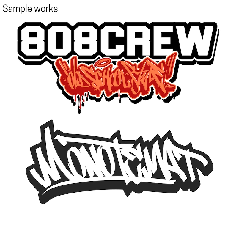 Custom Logo Street Design Graffiti, Urban, Clothing Graphics, Rap ...